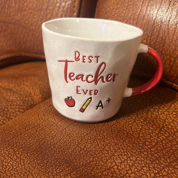 Dining | Primo Design Dining Best Teacher Ever Ared White Mugs | Poshmark